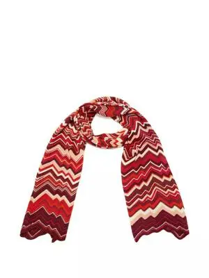Missoni Chevron-patterned Knitted Scarf
