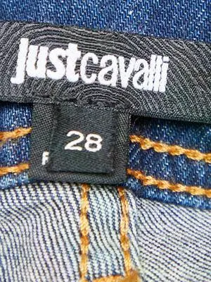 Just Cavalli Distressed Jeans With Floral Embroidery