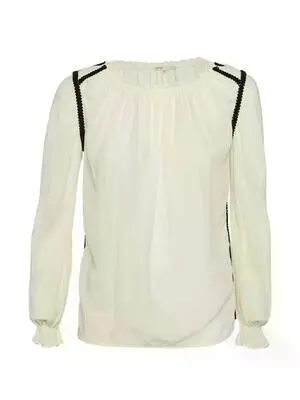 Maje Contrast Detail Blouse