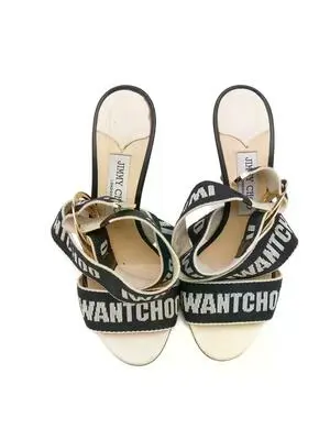 JIMMY CHOO Bailey Logo-strap Stiletto Sandals