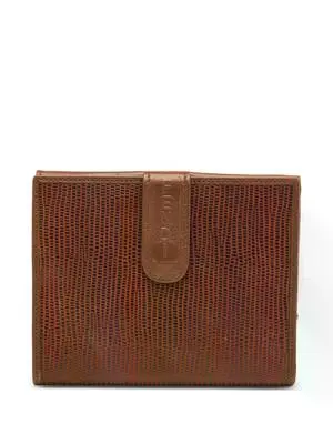 Fendi Lizard-effect Compact Wallet - Brown