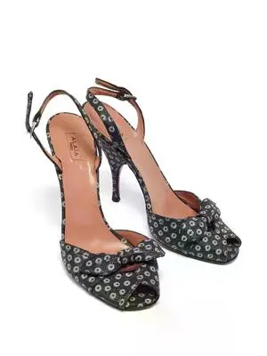 Alaïa Bow Ankle-strap Sandals