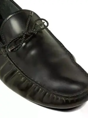 TOD'S Leather Slip-on Loafers With Pebble Rubber Sole