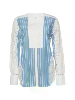 Sandro Striped Lace-panel Shirt