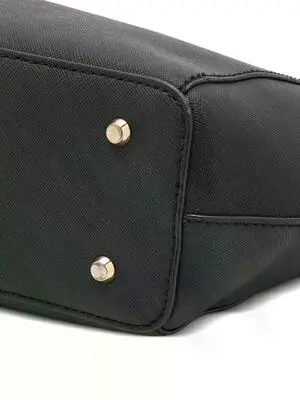Dkny Logo Plaque Leather Shoulder Bag