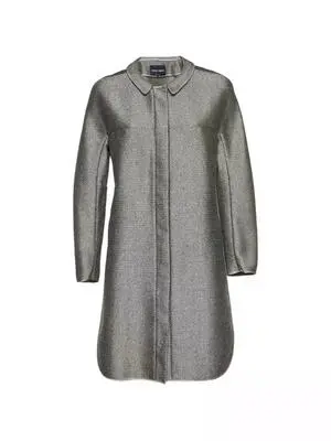 Giorgio Armani Basket-weave Zip-up Single-breasted Coat