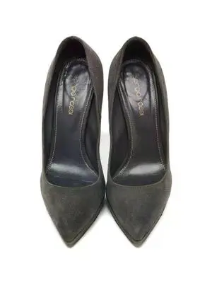 SERGIO ROSSI Suede Pointed-toe Platform Pumps