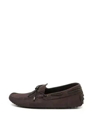 TOD'S Leather Driver Loafers - Purple