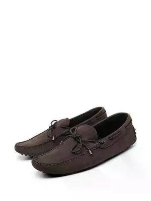 TOD'S Leather Driver Loafers - Purple
