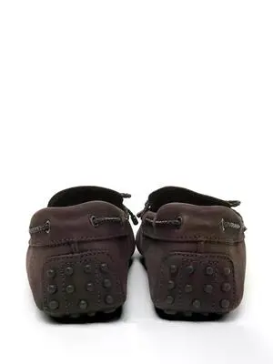 TOD'S Leather Driver Loafers - Purple