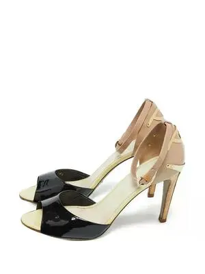 SERGIO ROSSI Patent Leather Ankle Strap Sandals