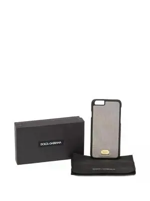 Dolce & Gabbana Lizard-embossed Logo-plaque Phone Cover