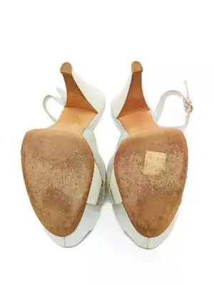 SERGIO ROSSI Slingback Platform Sandals - Silver