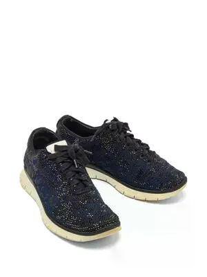 LE SILLA Crystal-embellished Knit Sneakers