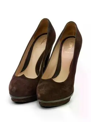 Fendi Suede Platform Pumps
