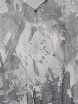 ARMANI Abstract Print Ruffled Blouse