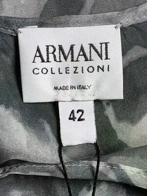ARMANI Abstract Print Ruffled Blouse