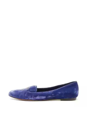 Alexander McQueen Velvet Skull Slippers