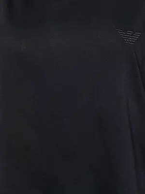 Emporio Armani Logo Embroidered T-shirt - Black