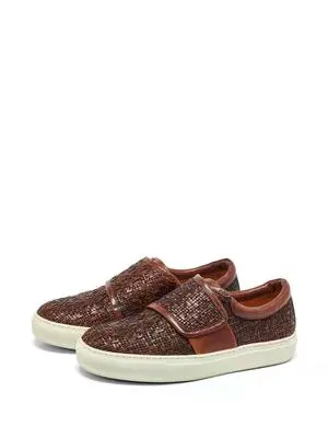Giorgio Armani Woven Touch-strap Sneakers