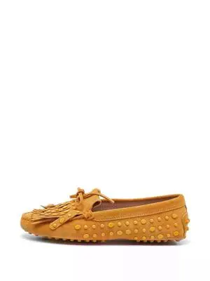 TOD'S Studded Fringe Loafers - Neutrals