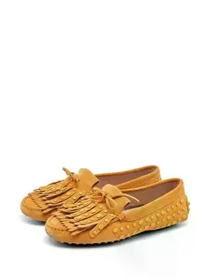 TOD'S Studded Fringe Loafers - Neutrals