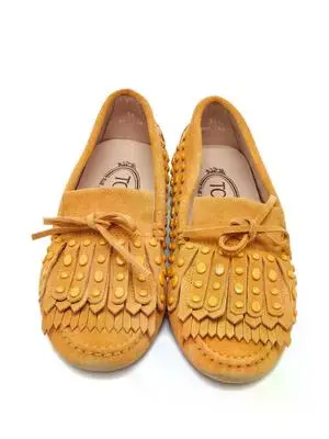 TOD'S Studded Fringe Loafers - Neutrals