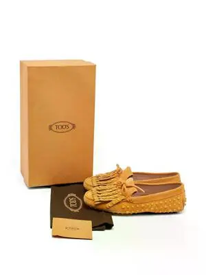 TOD'S Studded Fringe Loafers - Neutrals