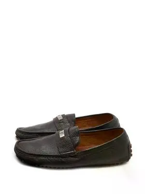 Gucci Logo-plaque Leather Loafers