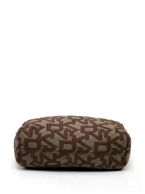 Dkny Logo-print Canvas Clutch Bag