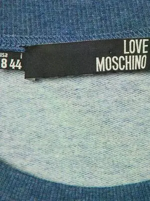 Moschino Sequin Logo Mini Dress - Blue