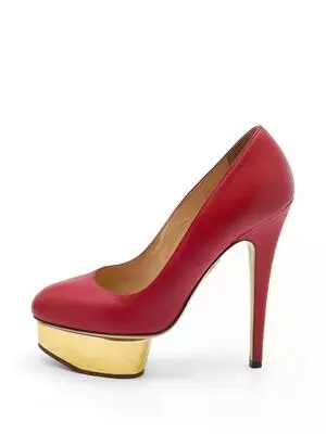 CHARLOTTE OLYMPIA Dolly Platform Pumps - Red