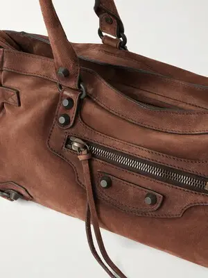 Balenciaga Le City East/west Suede Shoulder Bag