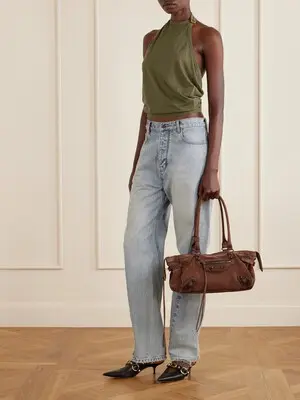 Balenciaga Le City East/west Suede Shoulder Bag