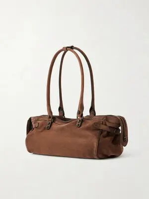 Balenciaga Le City East/west Suede Shoulder Bag