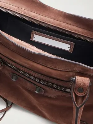 Balenciaga Le City East/west Suede Shoulder Bag