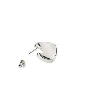 Bottega Veneta Small Disc Earrings In Sterling - Silver