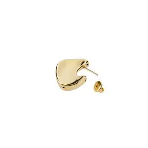 Bottega Veneta Disc Earrings In 18k -finished Sterling Silver - Gold