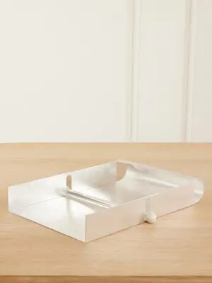 NATALIA CRIADO Letter -plated Tray - Silver