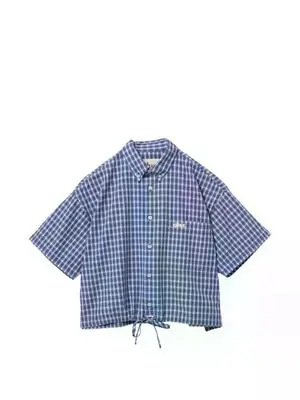 AAPE BY *A BATHING APE Cotton Checked Top