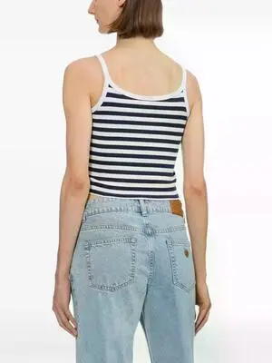 AAPE BY *A BATHING APE Apee™ A Bathing Ape® Striped Appliqué Cropped Top - Blue