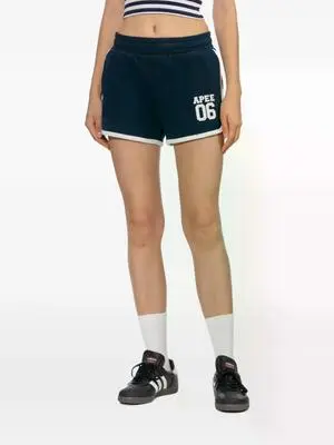 AAPE BY *A BATHING APE Apee™ A Bathing Ape® Navy Graphic Detail Shorts