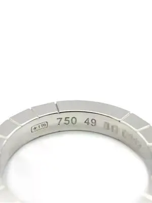 Cartier 18k White Gold Lanière Ring - Silver