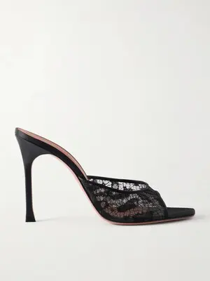 Amina Muaddi Alexa Lace Mules