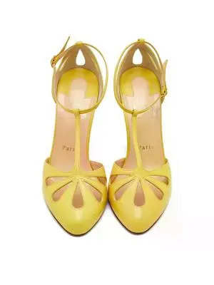 CHRISTIAN LOUBOUTIN Leather Cut-out T-bar Pumps