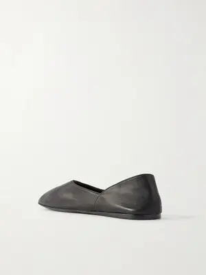 Khaite Jane Leather Moccasins - Black