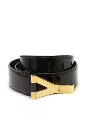 Saint Laurent Patent Leather Y-motif Belt