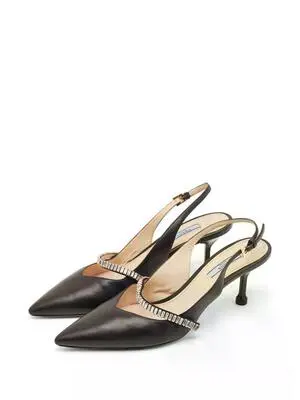 Prada Embellished Slingback Pumps