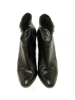 Gucci Buckle Leather Ankle Boots - Black