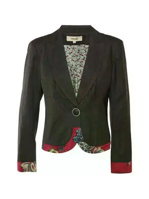 Kenzo Wool Blazer With Contrast Detailing